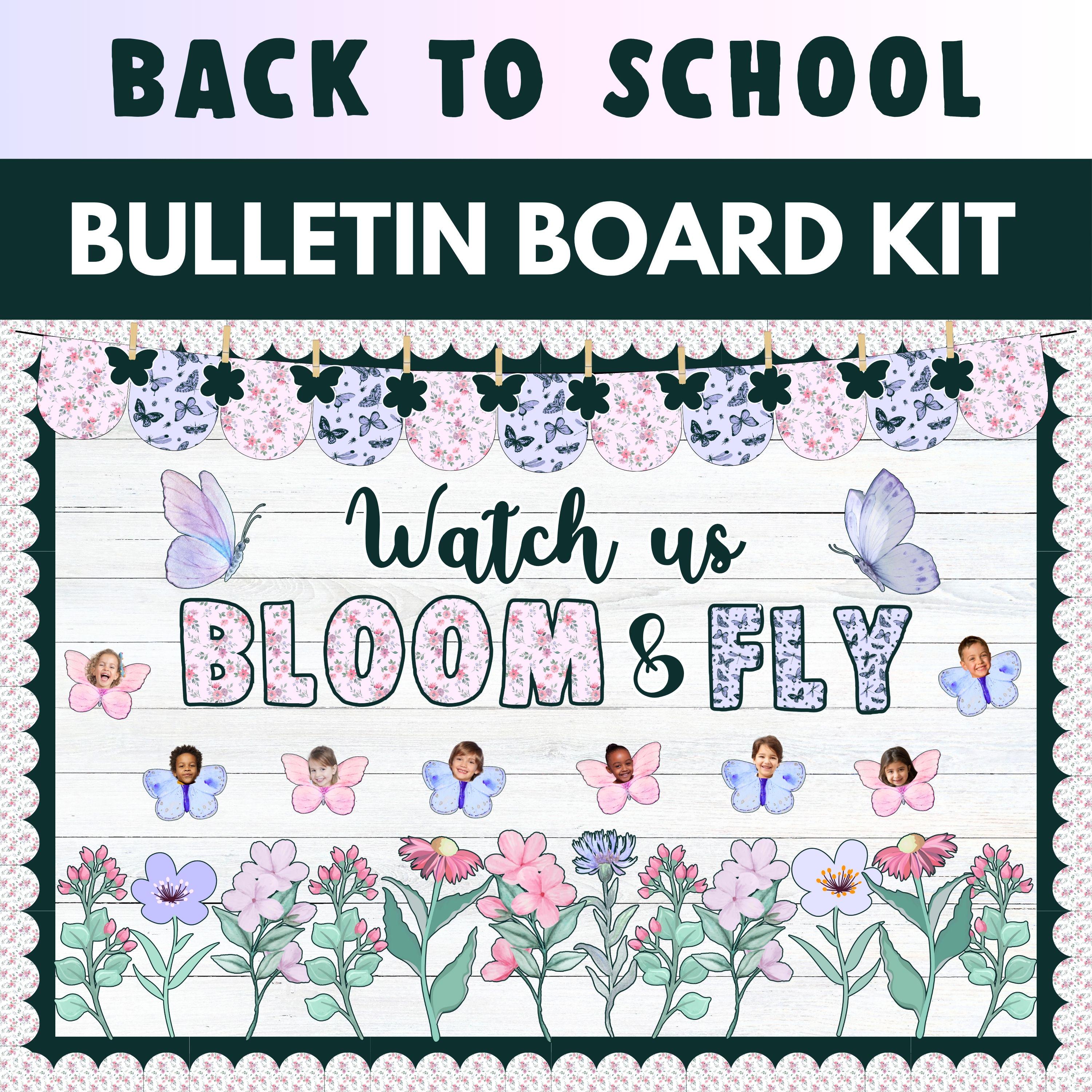 Back to School Bulletin Board, Wildflowers Classroom Decor, Butterfly ...