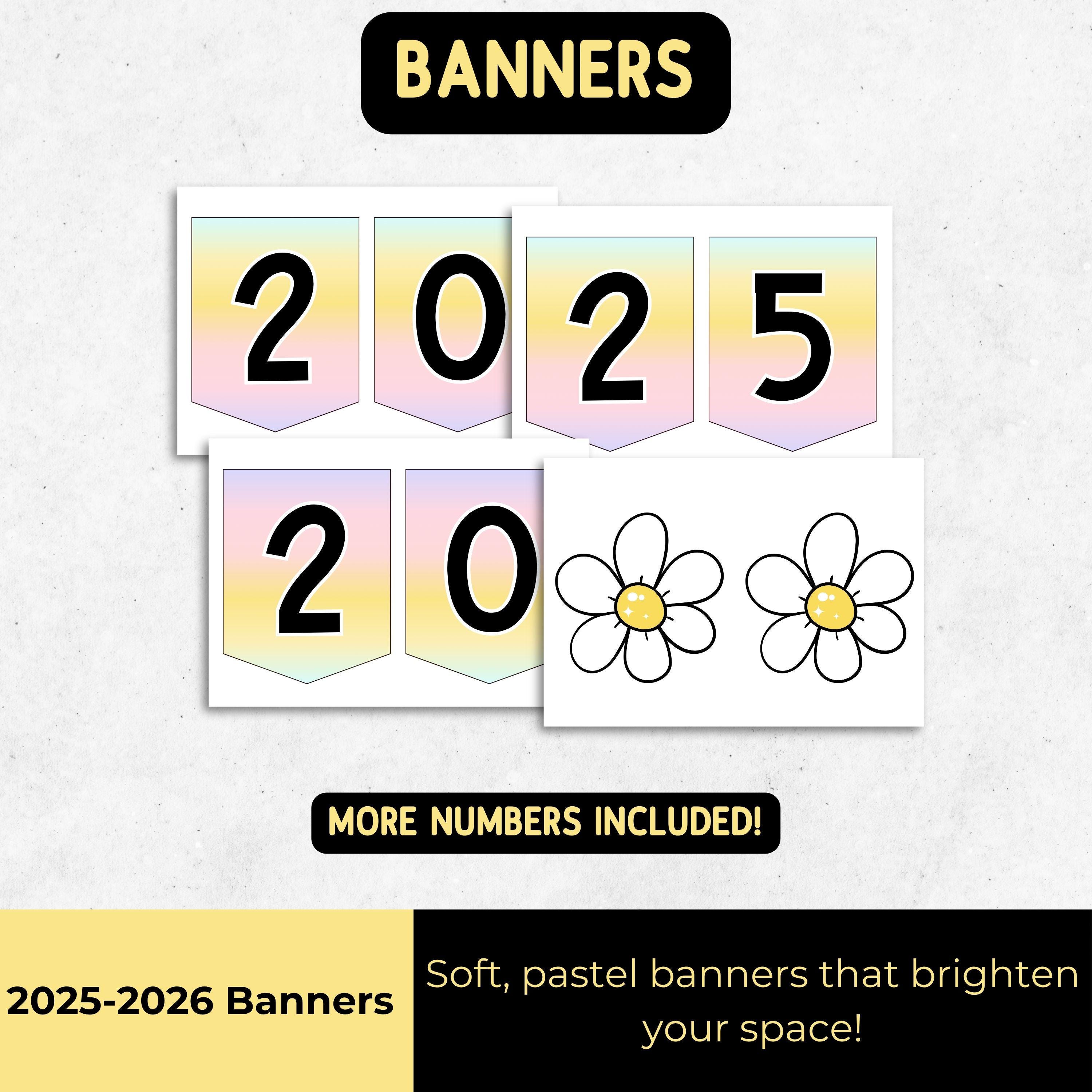 Back to School Bulletin Board Motivational Classroom Decor Pastel ...