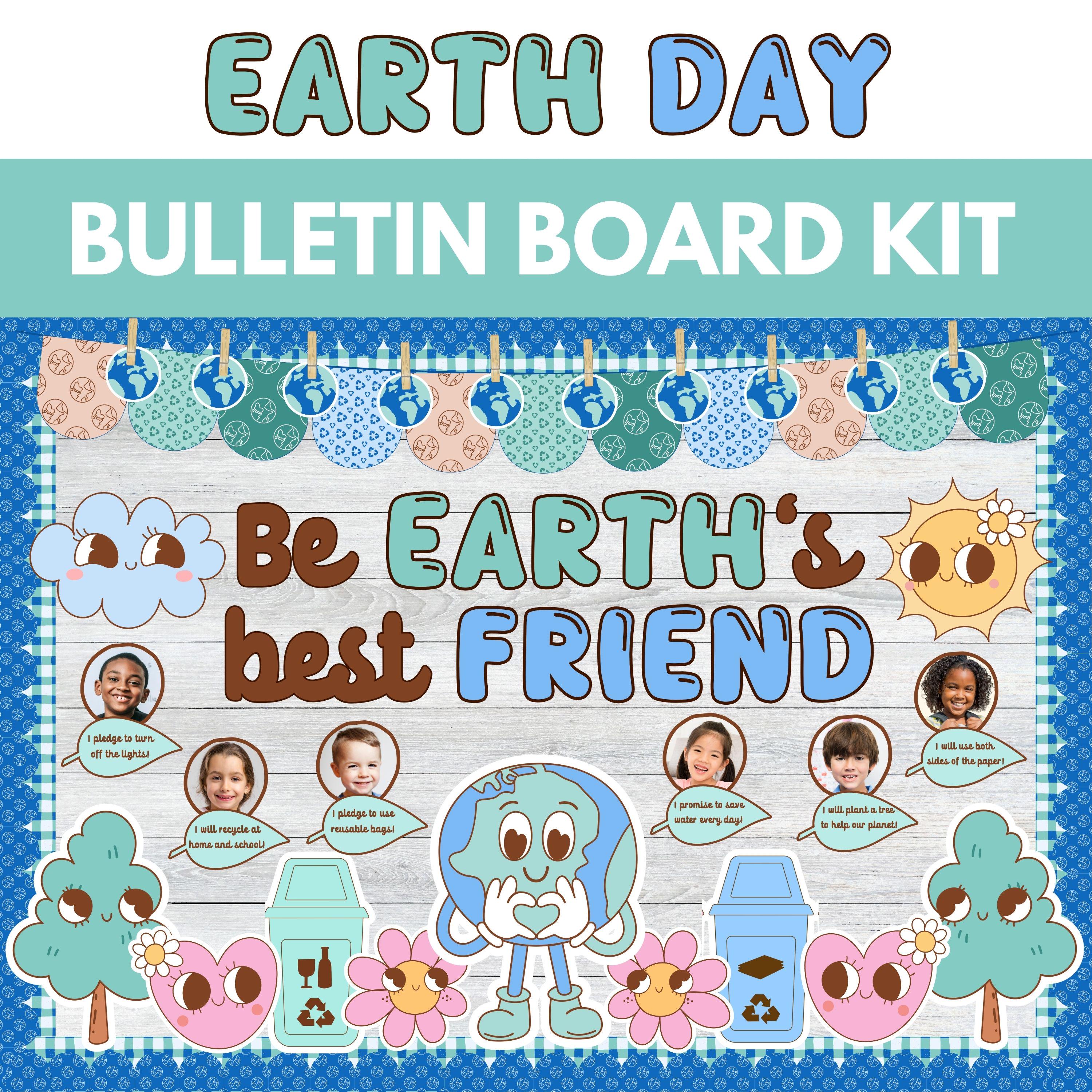 Earth Day Bulletin Board, Classroom Door Decor, April Bulletin Board ...