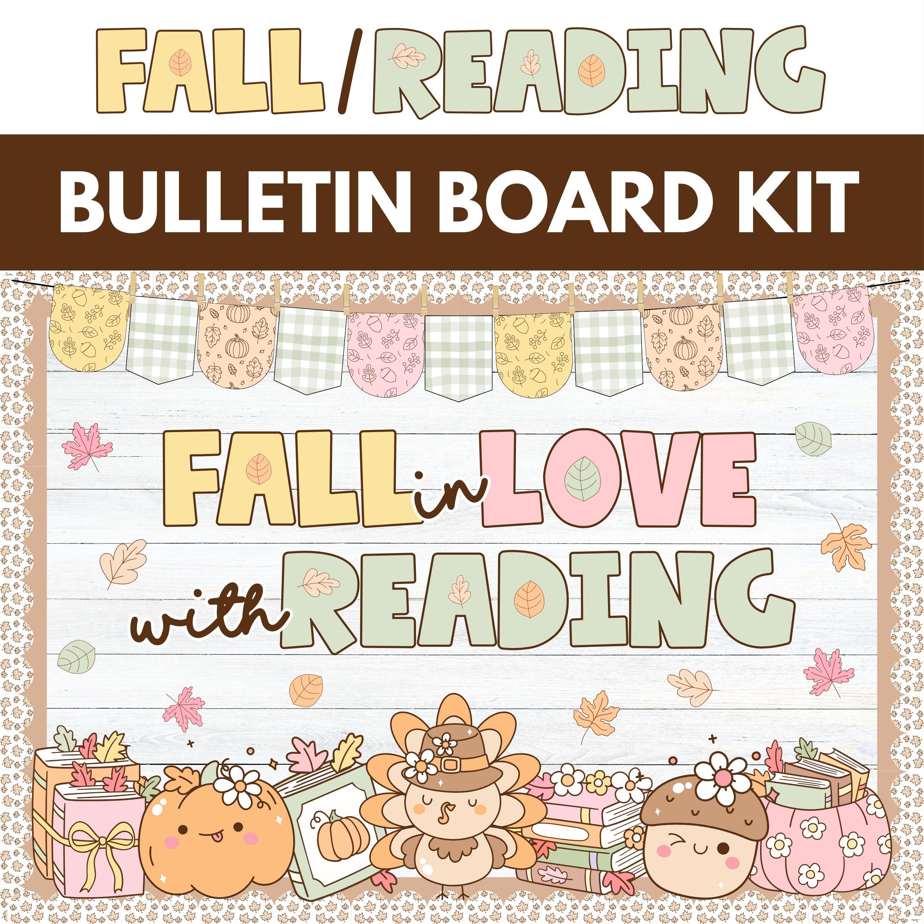 Fall Reading Bulletin Board, Autumn Classroom Decor, Library Bulletin ...