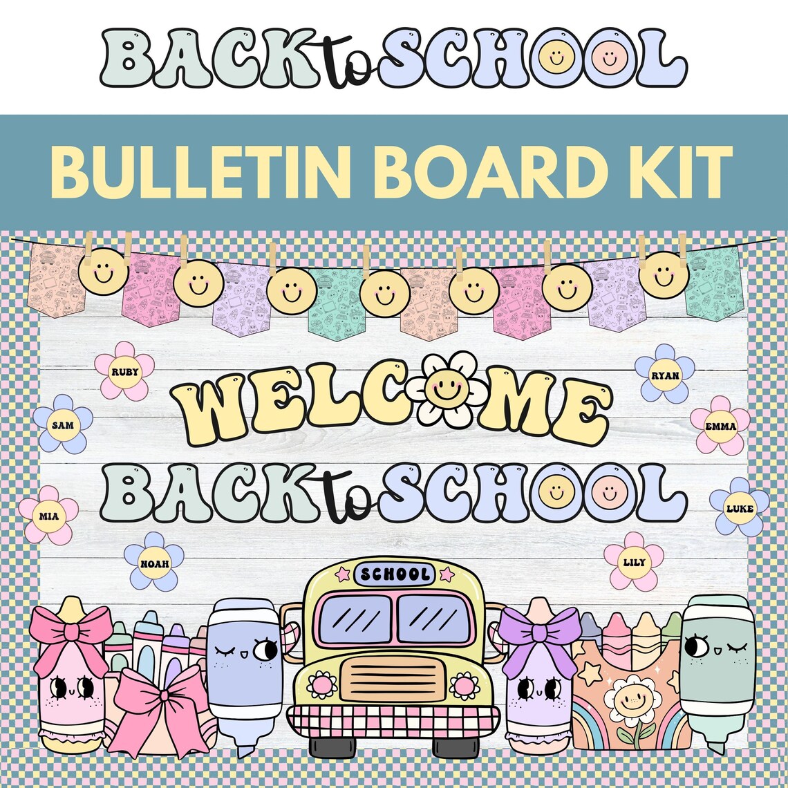 Welcome Back to School Bulletin Board First Day of School Bulletin ...