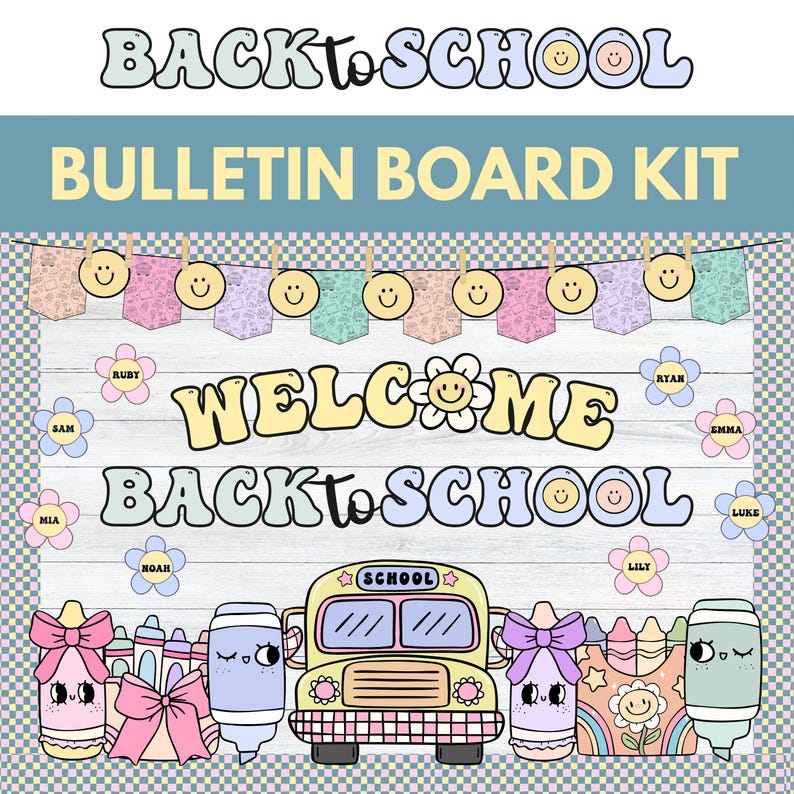 Welcome Back to School Bulletin Board First Day of School Bulletin ...