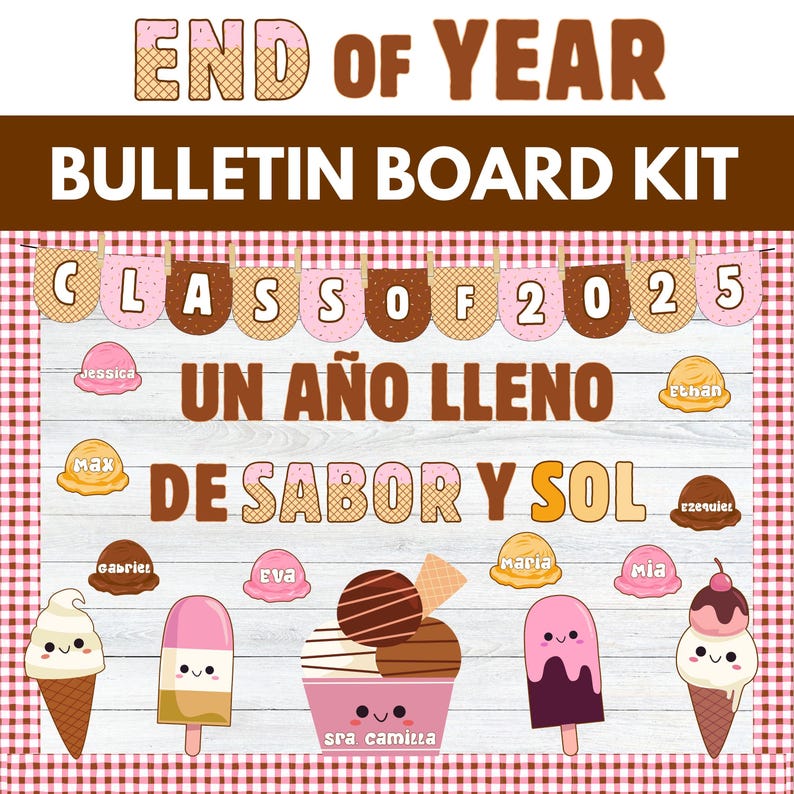 End of School Year Bulletin Board, Summer Ice Cream Bulletin Board ...