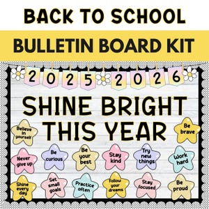 Back to School Motivational Bulletin Board, Growth Mindset Bulletin ...