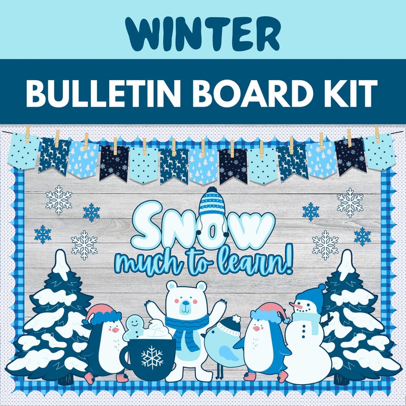 Winter Bulletin Board Kit - Etsy
