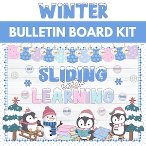 Penguins Sliding Bulletin Board - Etsy UK
