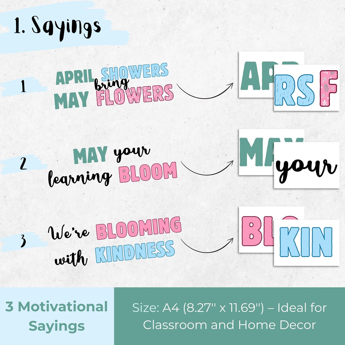 Spring Bulletin Board Kit, Groovy Retro April May Bulletin Board, Bunny ...