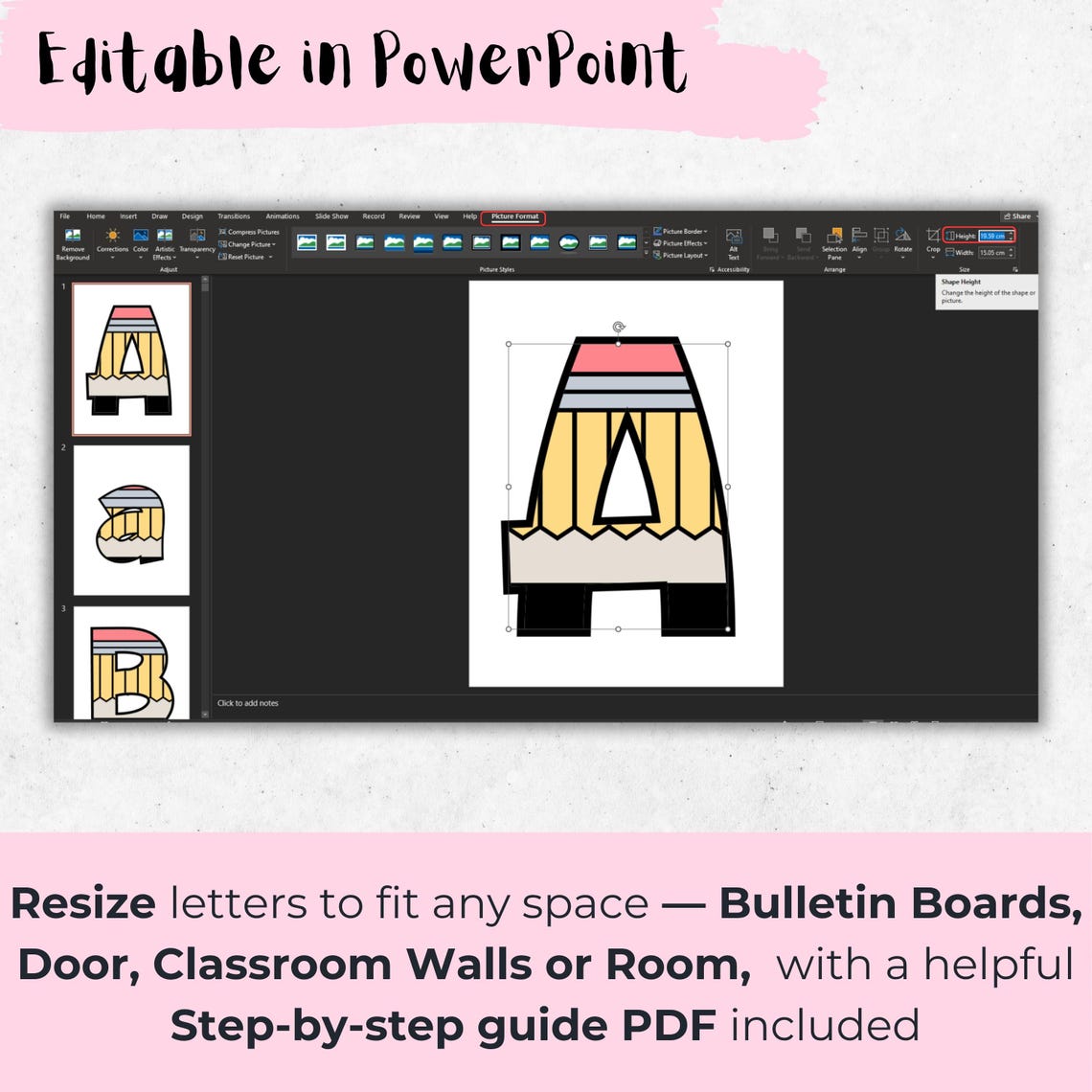 Pastel Bulletin Board Letters, Editable Classroom Decor, School ...
