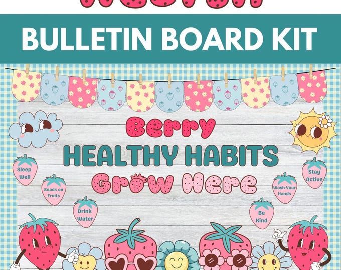 Summer Bulletin Board Ideas Healthy Habits School Nurse Door Decor May ...