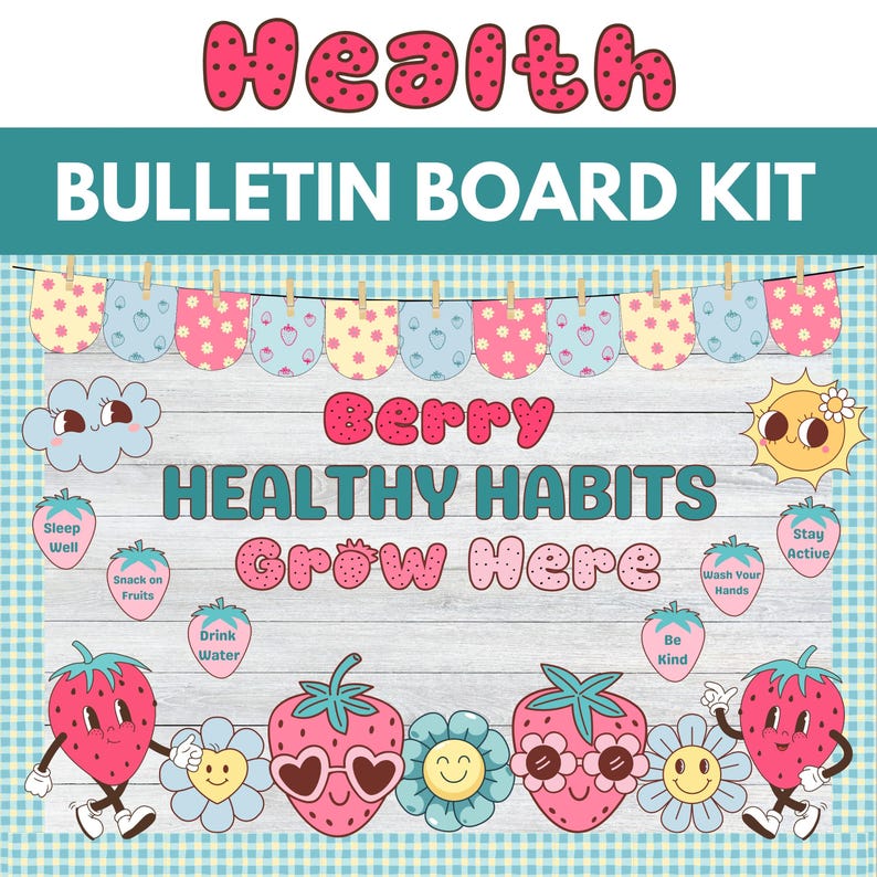 Healthy Habits Bulletin Board School Nurse Office Decorations Health ...