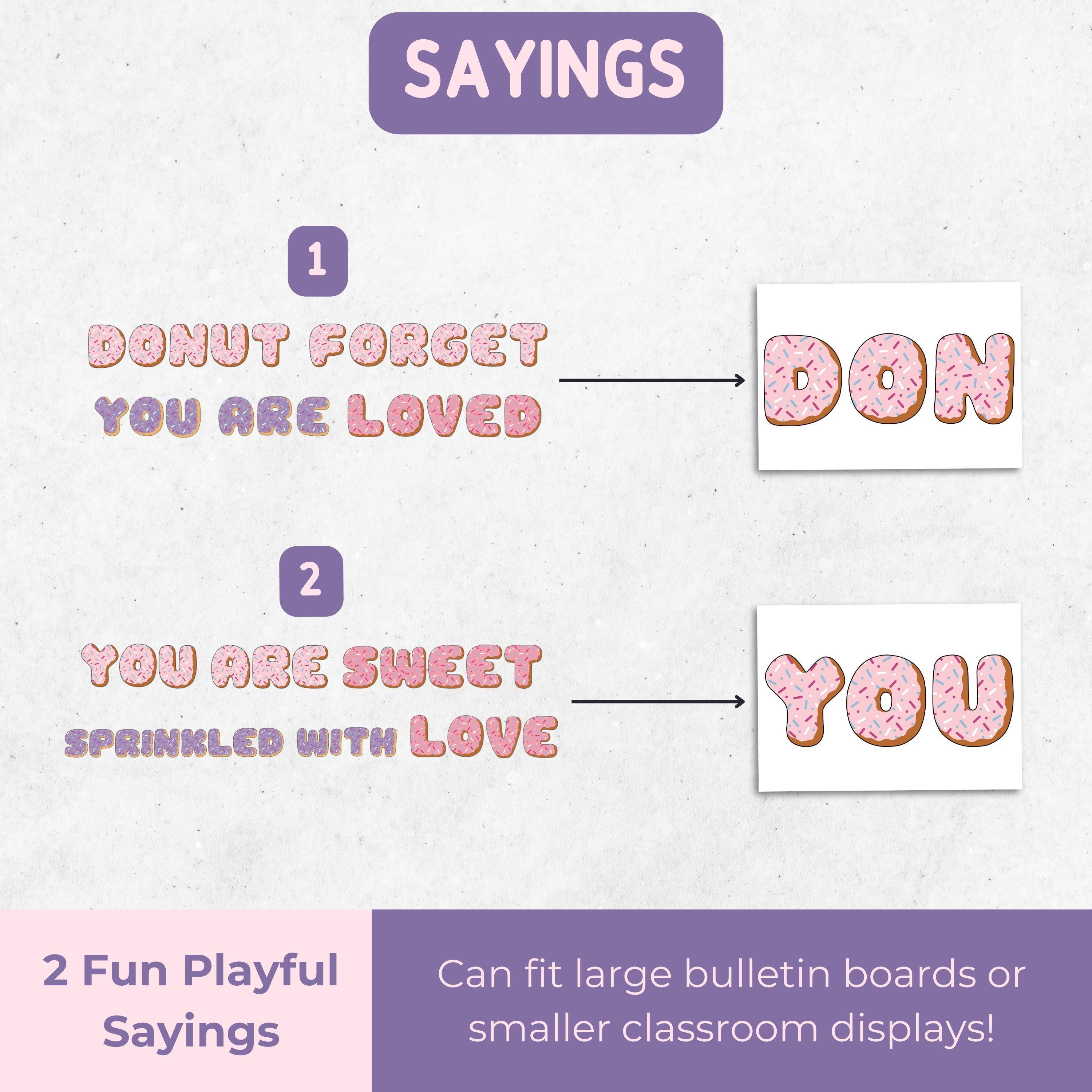 Valentine's Day Bulletin Board Kit, February Bulletin Board, Donuts ...