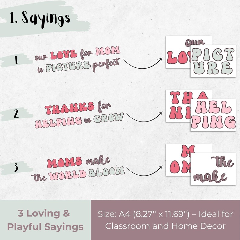 Mothers Day Bulletin Board Kit, Spring April May Bulletin Board, Groovy ...