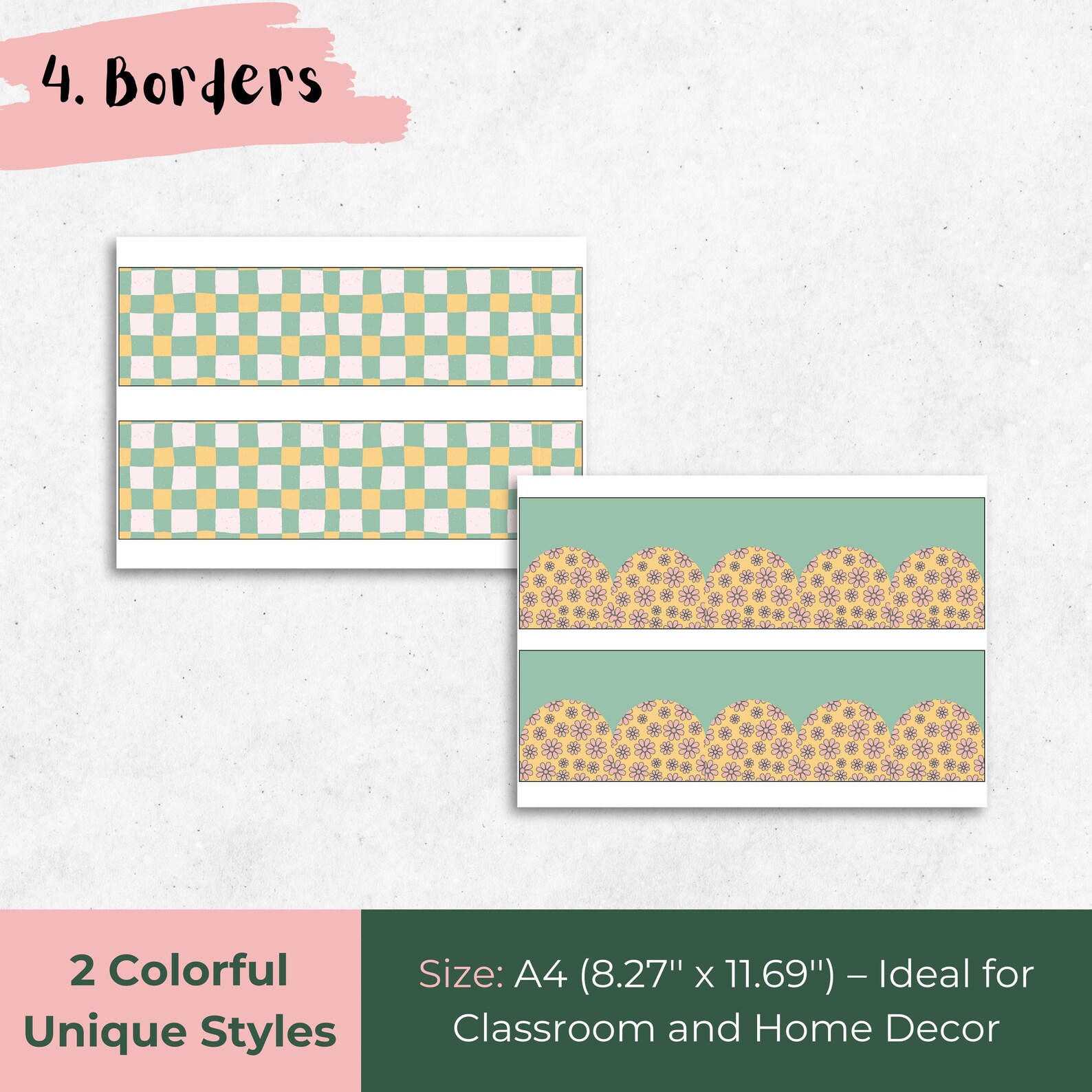 Spring Bulletin Board Kit, Groovy Retro Flower Classroom Door Decor ...