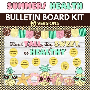 Summer Health Bulletin Board, School Nurse Bulletin Board, Groovy Retro ...