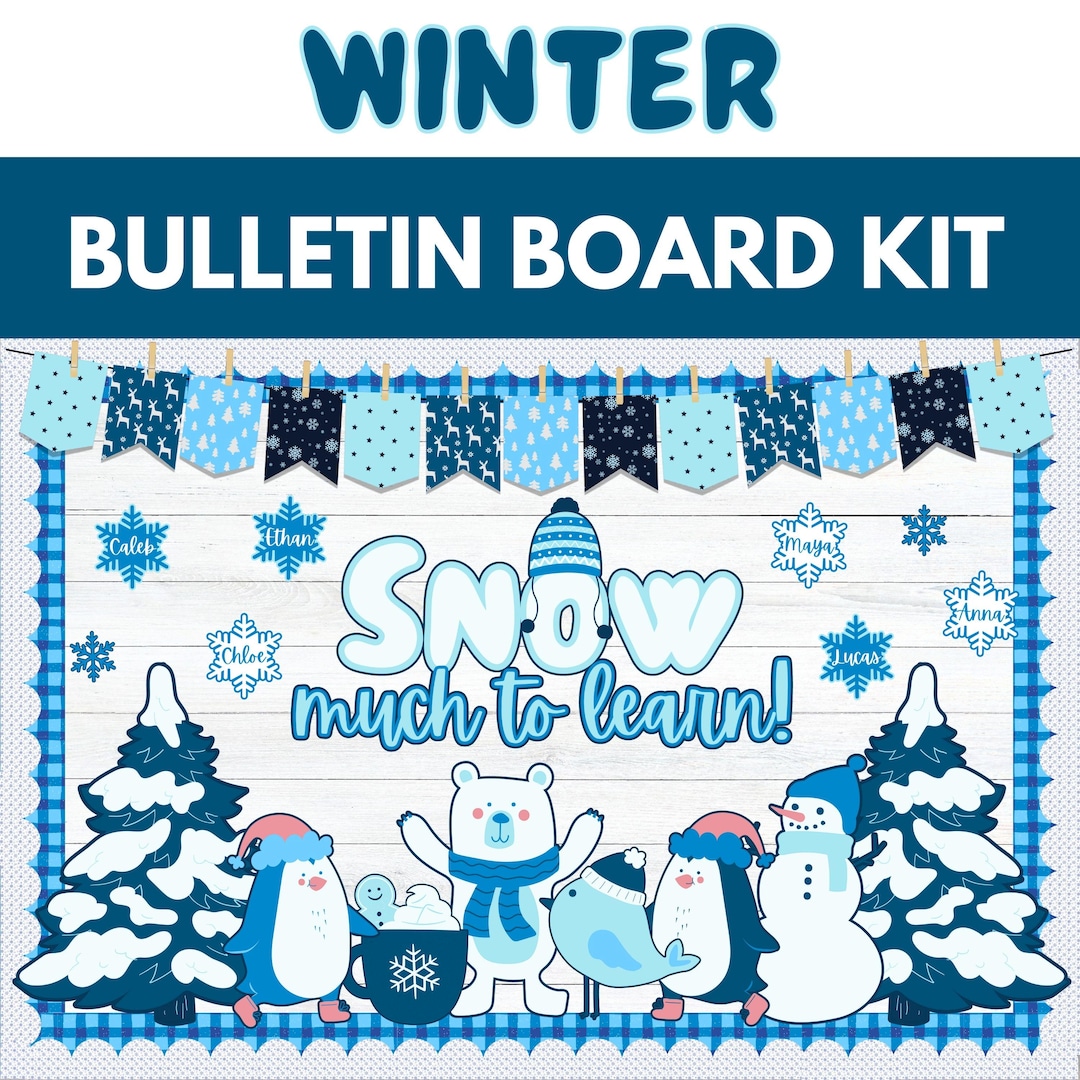 Winter Bulletin Board Kit, Winter Classroom Decor, December January ...