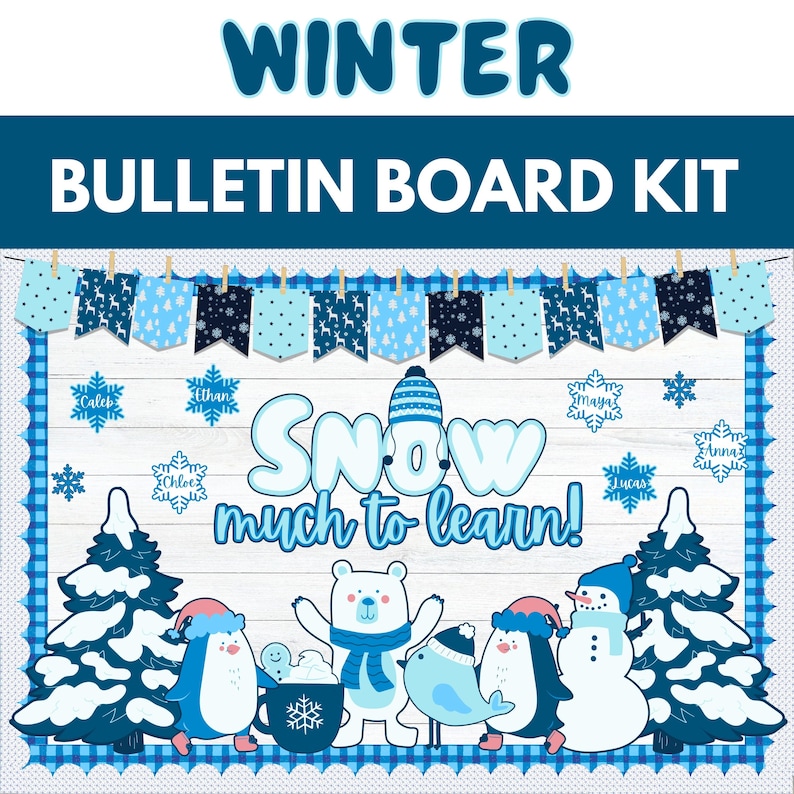 Winter Bulletin Board Kit, Winter Classroom Decor, December January ...