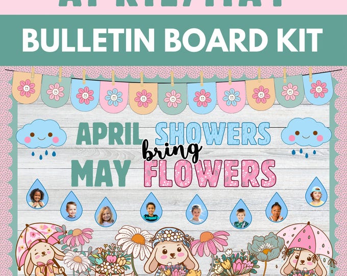 Spring Day Bulletin Board, Printable March April Classroom Decor, Cute ...
