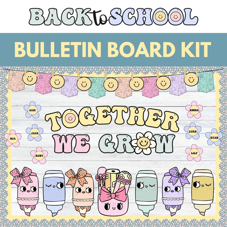 Welcome Back to School Bulletin Board First Day of School Bulletin ...