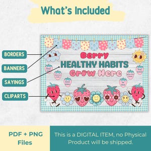 Healthy Habits Bulletin Board School Nurse Office Decorations Health ...