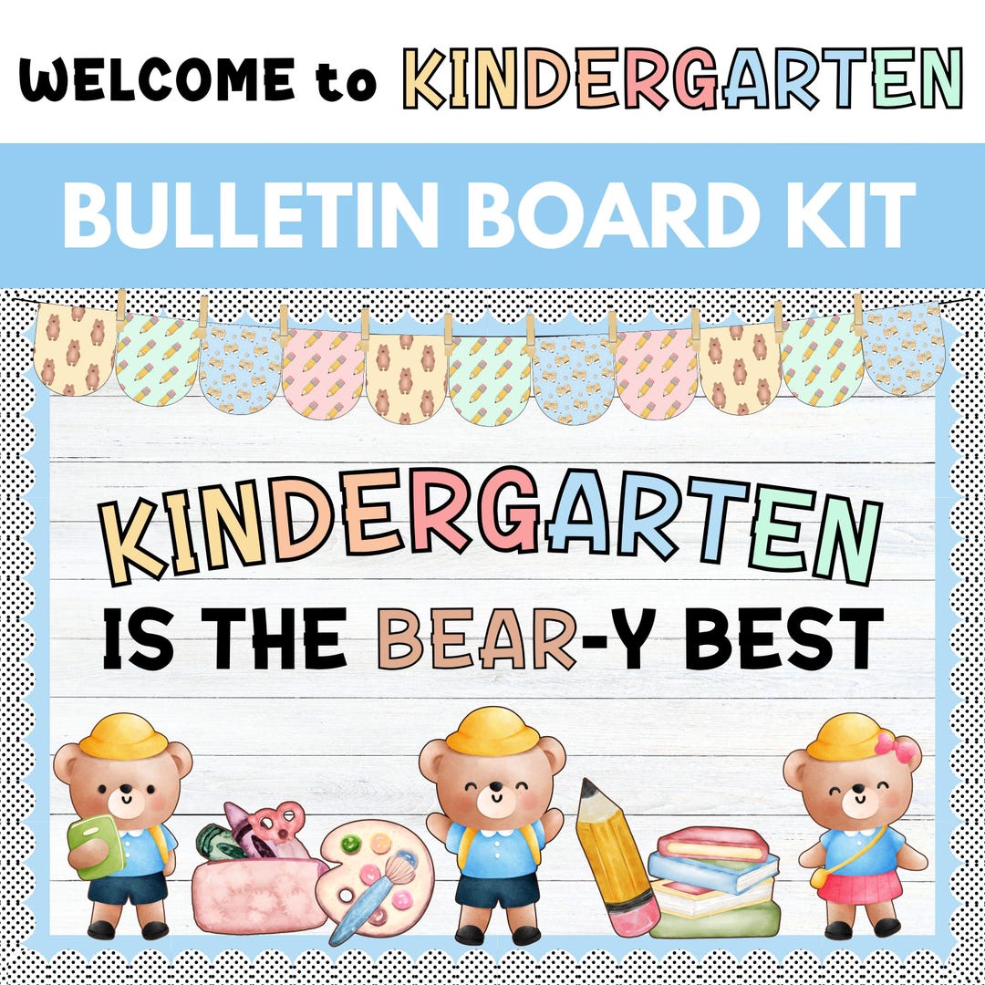 Back to School Bulletin Board Kindergarten, Pastel Bulletin Board ...