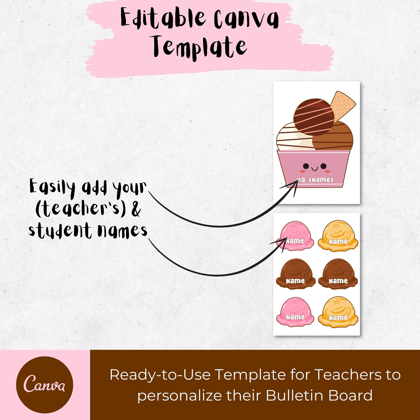 End of School Year Bulletin Board, Summer Ice Cream Bulletin Board ...