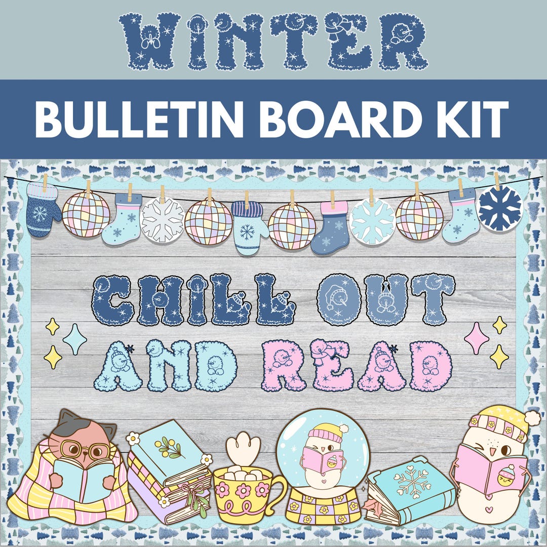 Winter Bulletin Board Kit | Snowflake & Snowman Classroom Decor ...