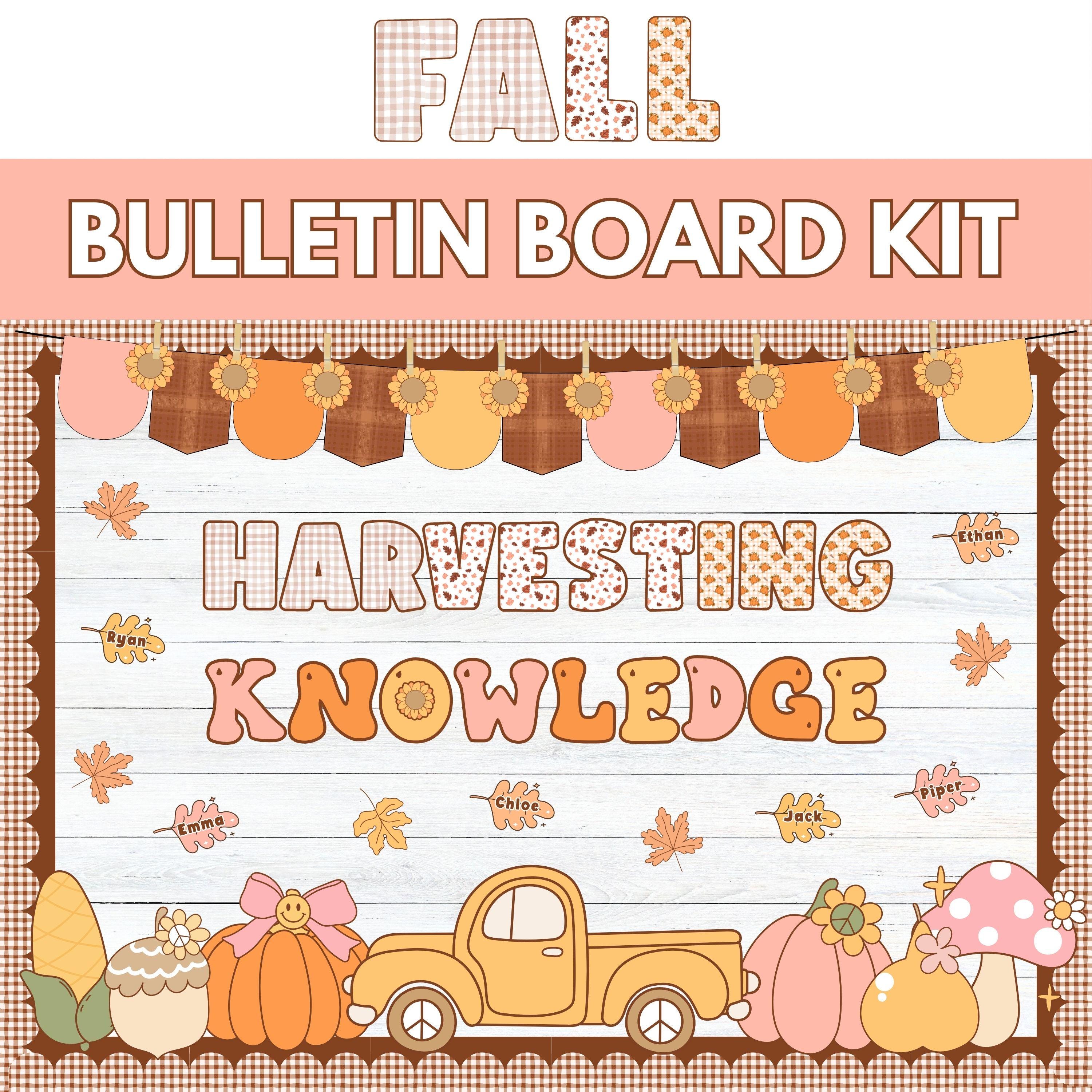 Fall Bulletin Board Kit, Groovy Classroom Decor, Pumpkin Patch ...