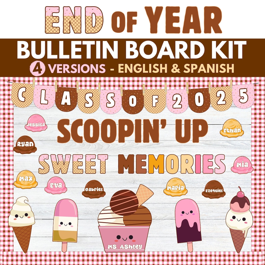 End of School Year Bulletin Board, Summer Ice Cream Bulletin Board ...