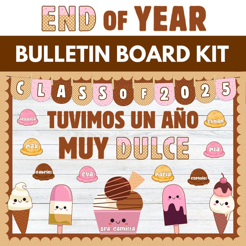 End of School Year Bulletin Board, Summer Ice Cream Bulletin Board ...