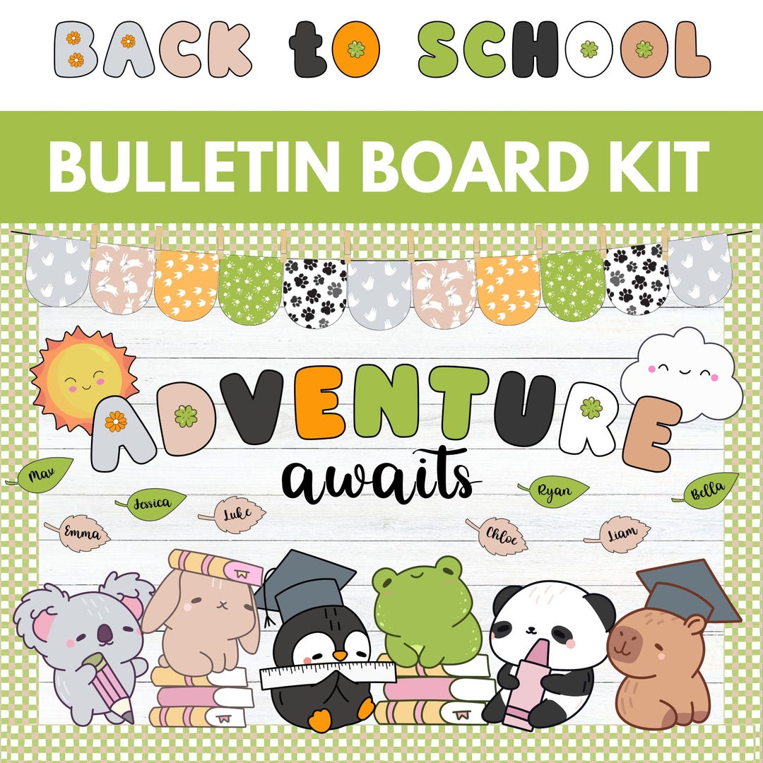 Back to School Bulletin Board Decorations, Adventure Bulletin Board ...