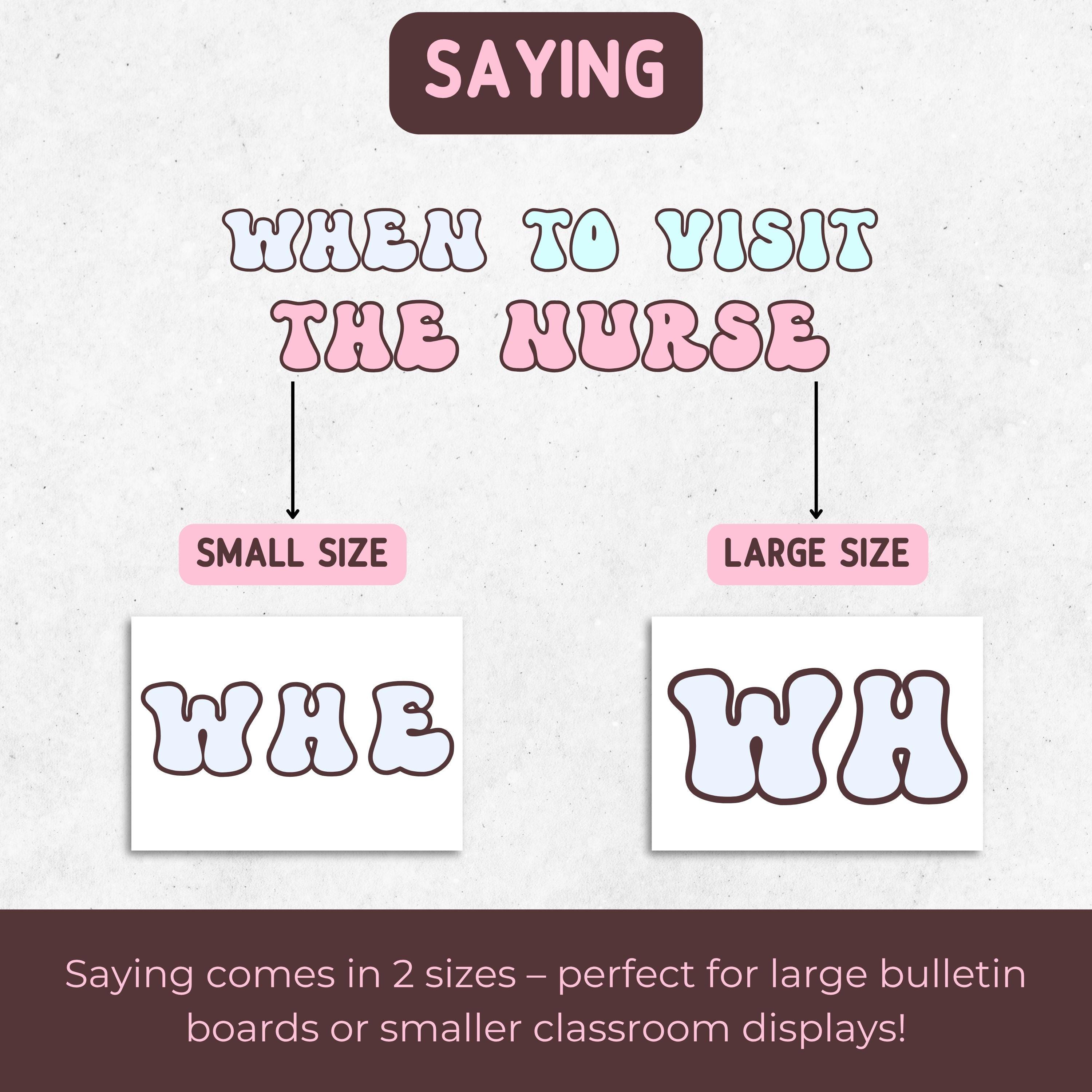 School Nurse Back to School Bulletin Board Nurse Office Decor When to ...