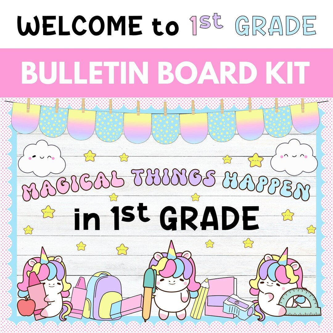 Welcome to First Grade Bulletin Board Back to School Bulletin Board 1st ...