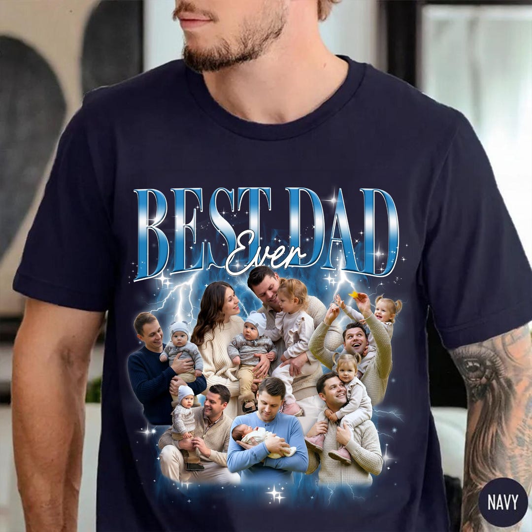 Custom Dad Shirt Portrait, Best Dad Shirt, Custom Father's Day Shirt ...