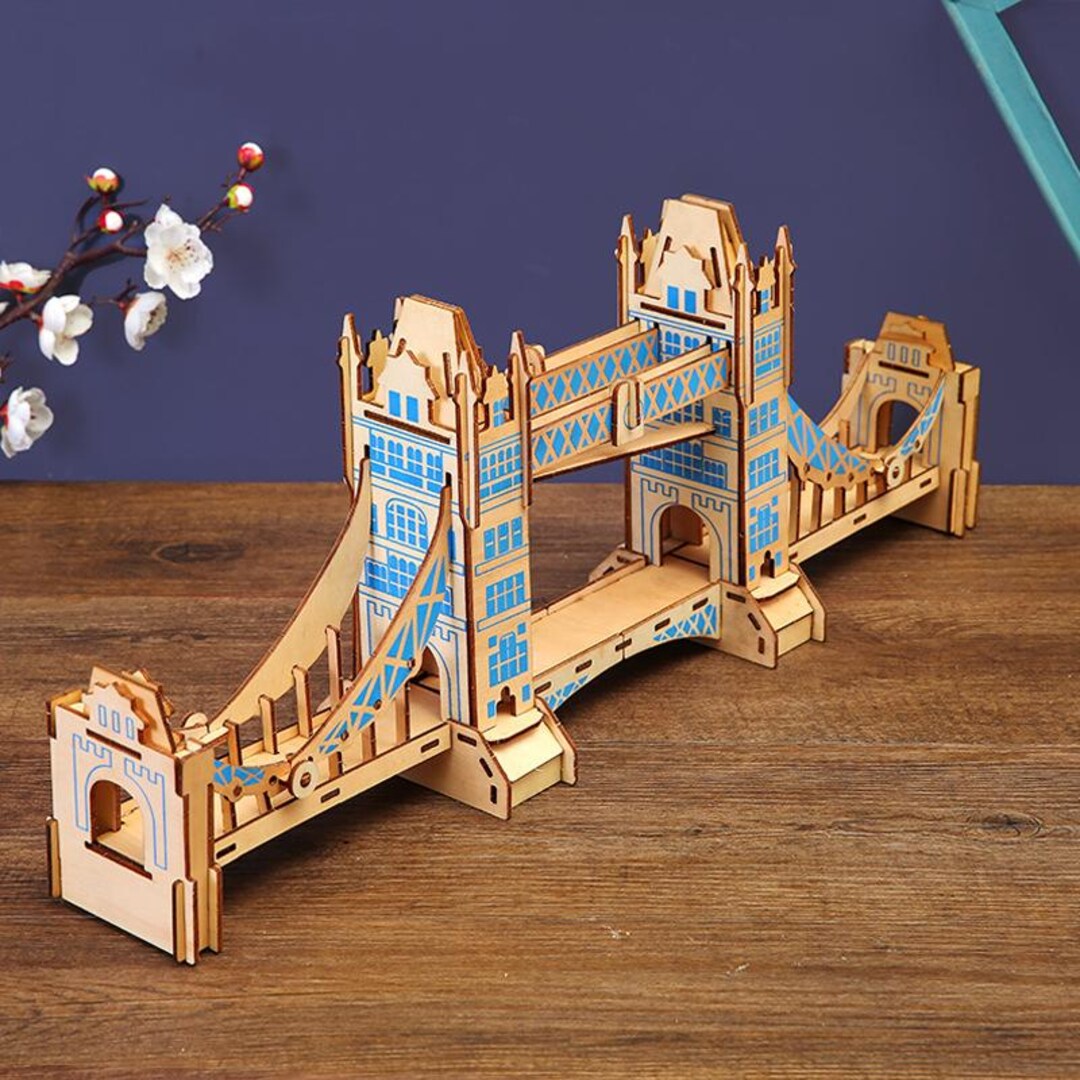 Tower Bridge London Wooden Building Kit Model, Puzzle Toy, Birthday ...
