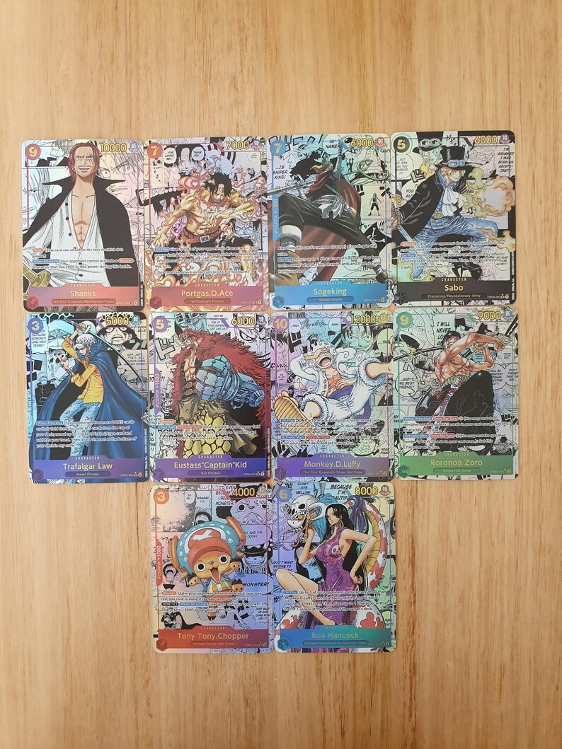 One Piece Manga Card Proxy TCG Cards Monkey D Luffy Gear 5 Zoro ...