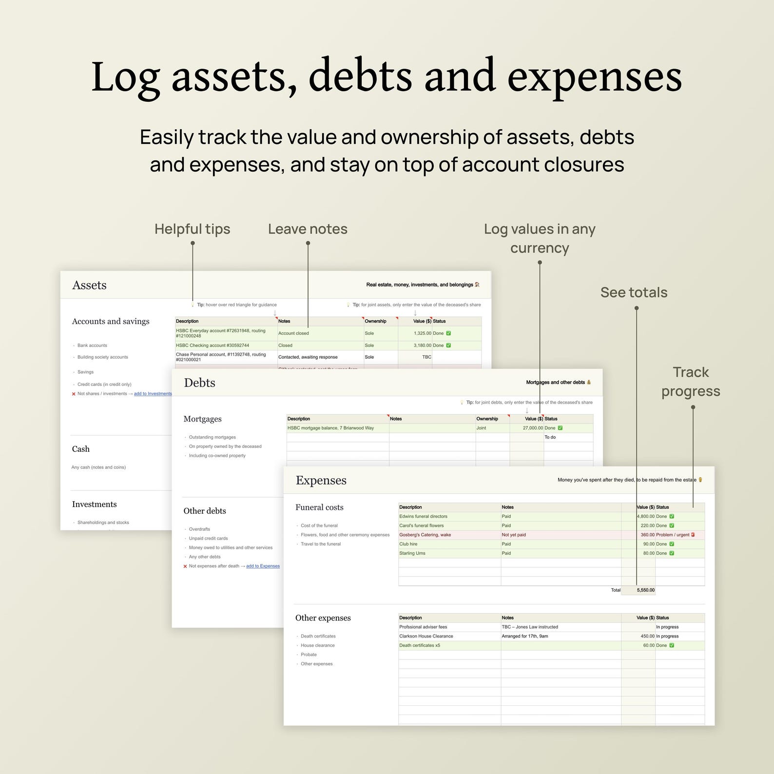 After Death Spreadsheet – Helping Families and Executors Deal With ...