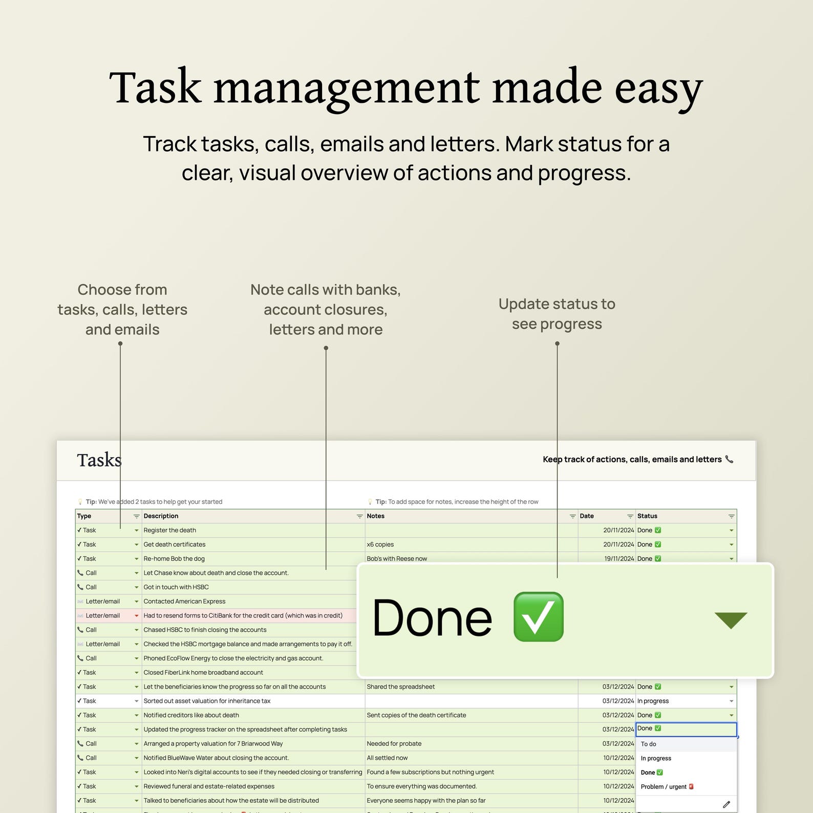 After Death Spreadsheet – Helping Families and Executors Deal With ...