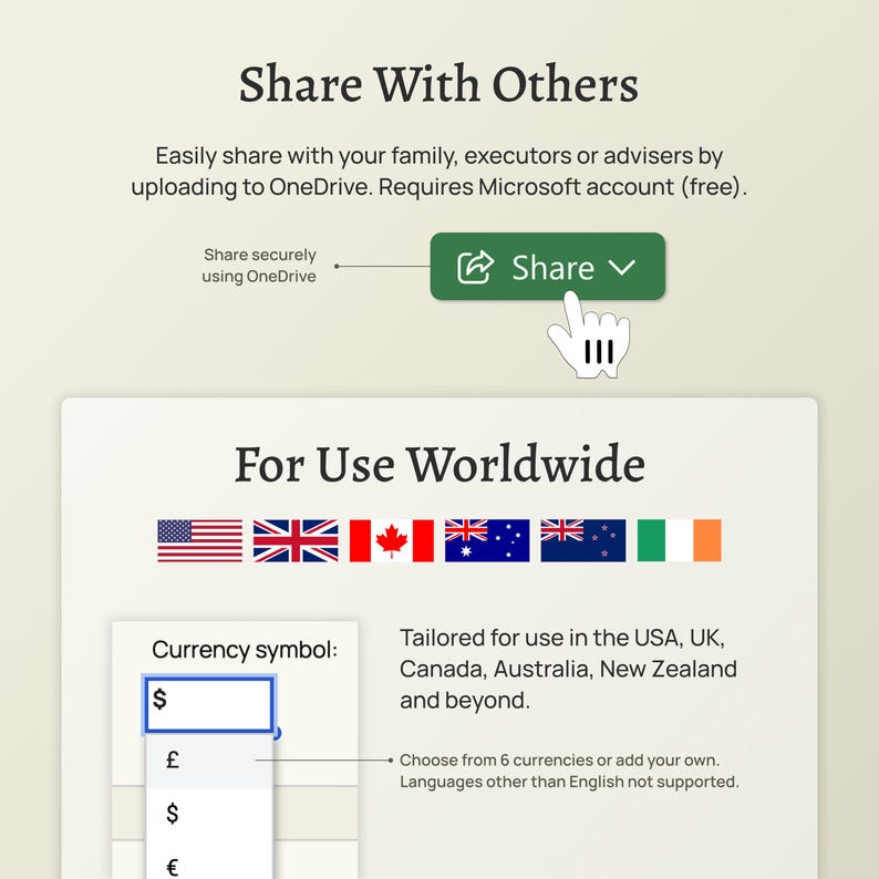 After Death Spreadsheet – Executor Checklist, Estate Accounts, Assets ...
