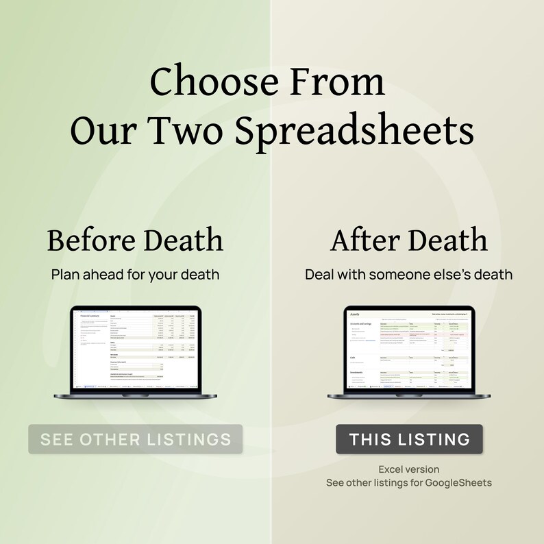 After Death Spreadsheet – Helping Families and Executors Deal With ...
