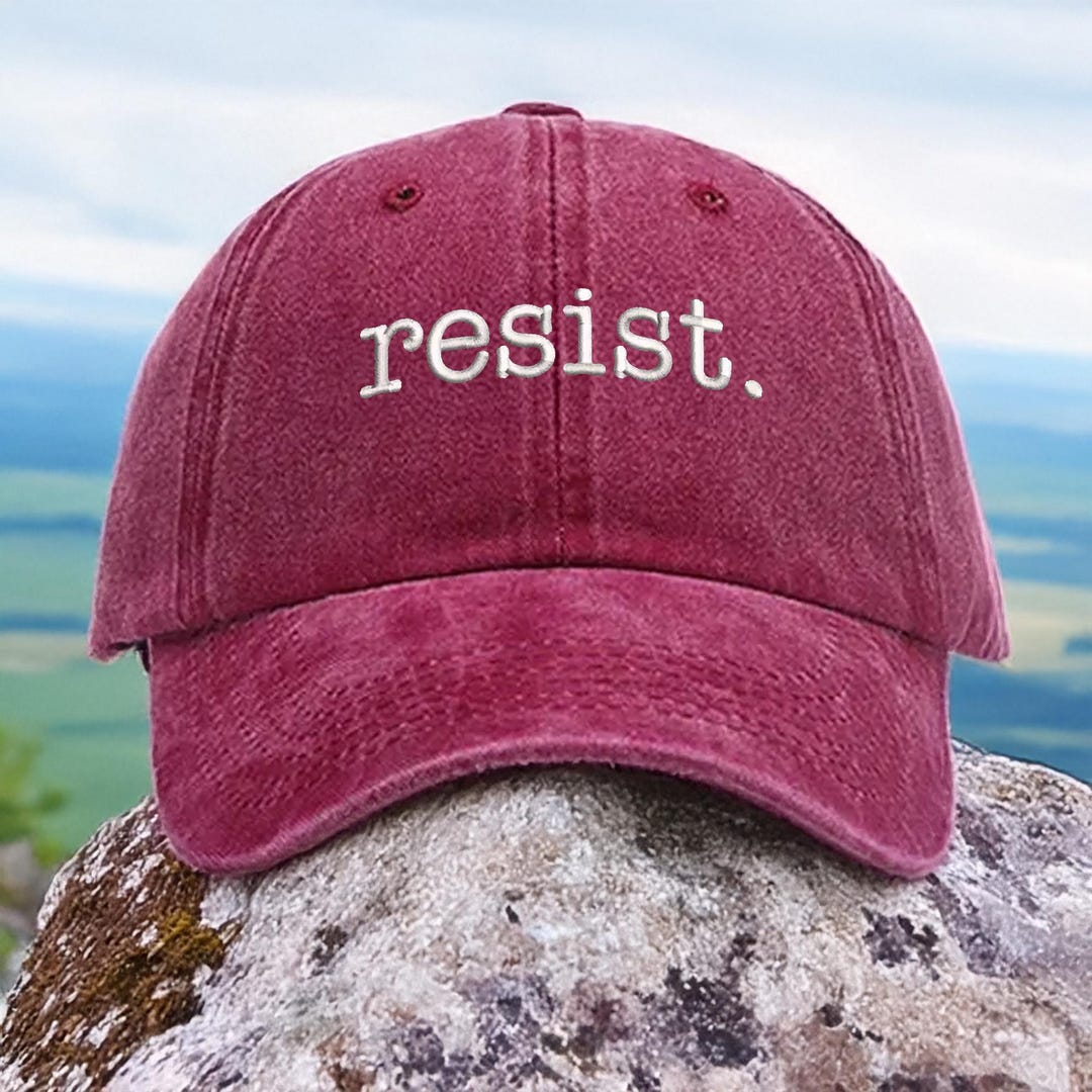 Resist Embroidered Washed Hats FDT Democrat Gift, Political Protest ...