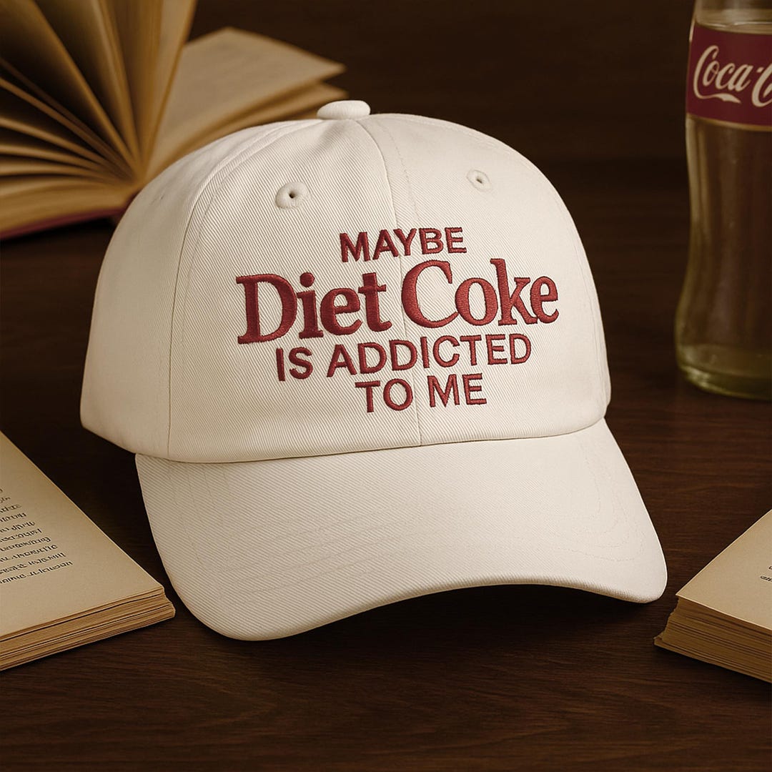 Maybe Diet Coke is Addicted to Me Embroidered Baseball Cap, Funny Coke ...