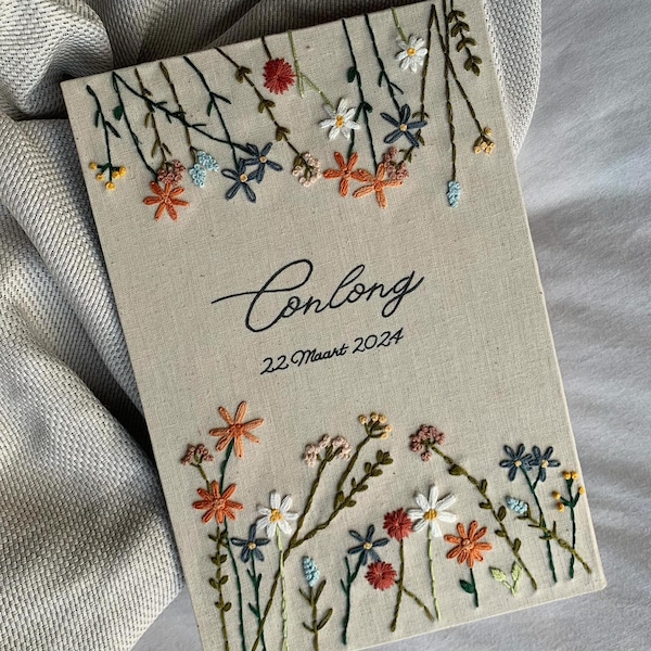 Embroidered Notebook - Etsy