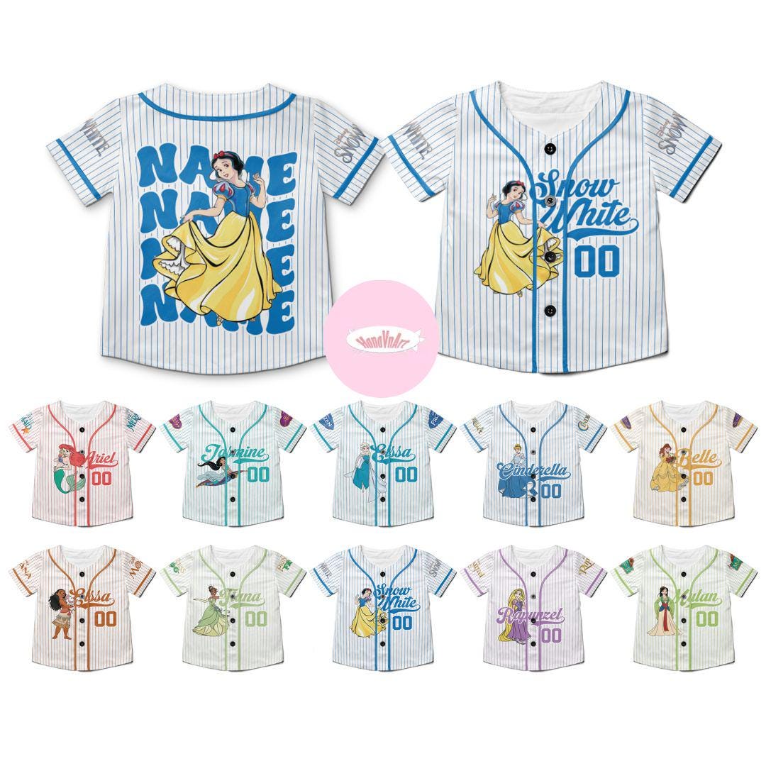 Personalized Disney Princess Baseball Jersey, Disney Girl Trip Kids ...