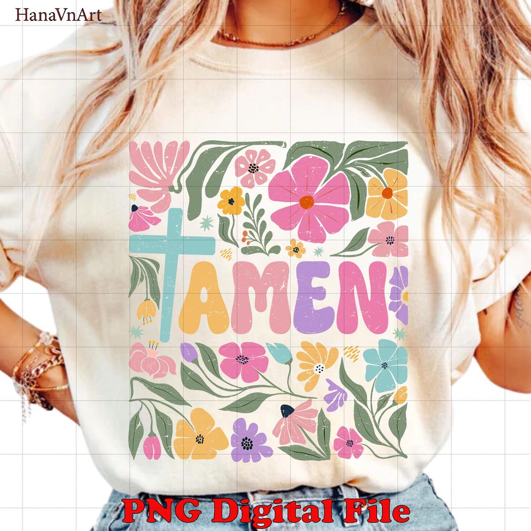 Floral Amen Png, Amen Floral Png, Amen Varsity Png, Jesus Easter Png ...