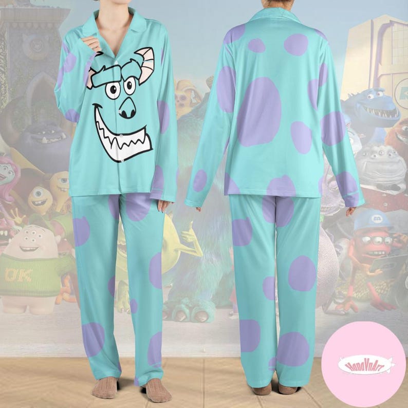 All Characters Disney Monsters Inc Pajamas Set, Mike Wazowski Sully ...