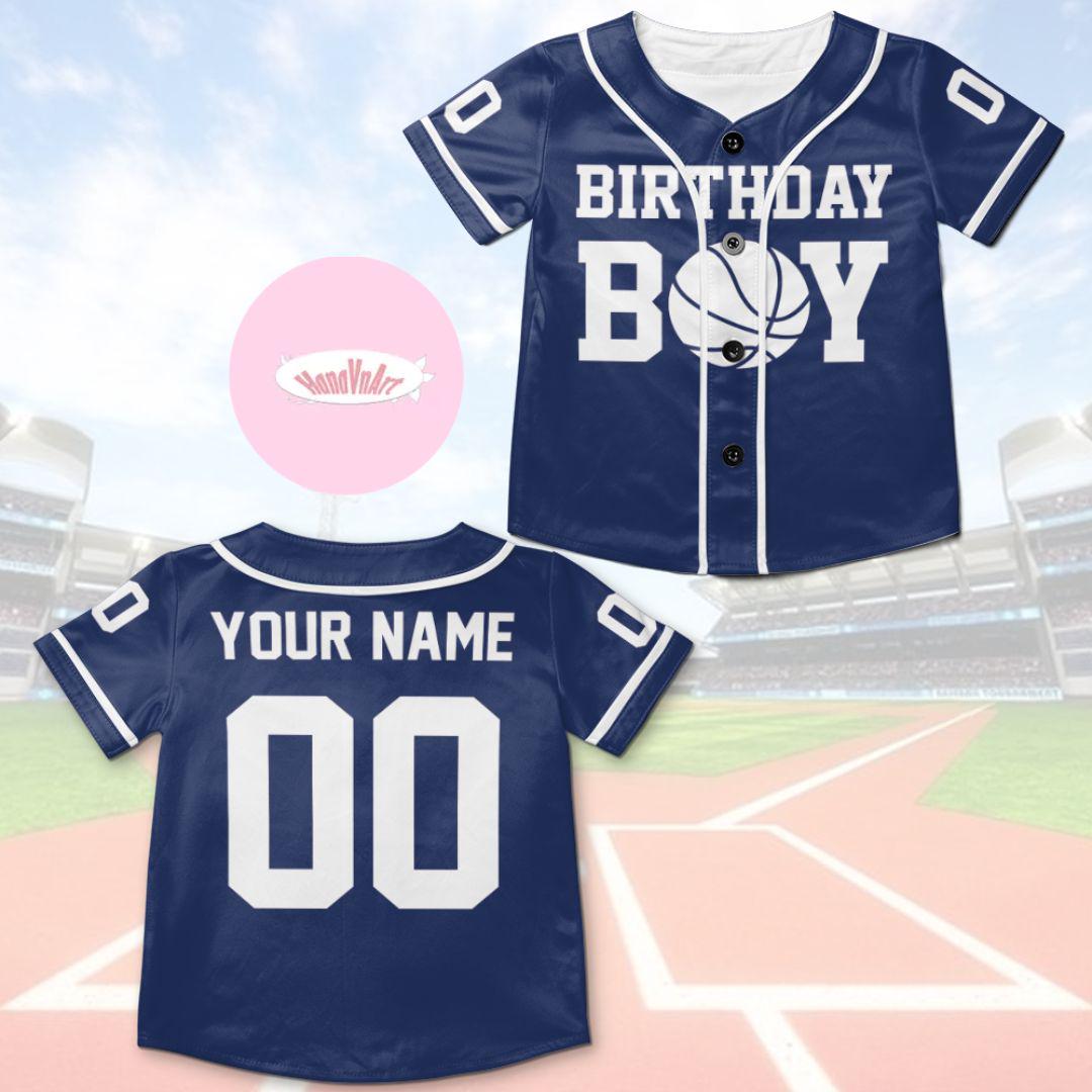 Personalized Birthday Boy Baseball Jersey, Sports Team Uniform Kids ...