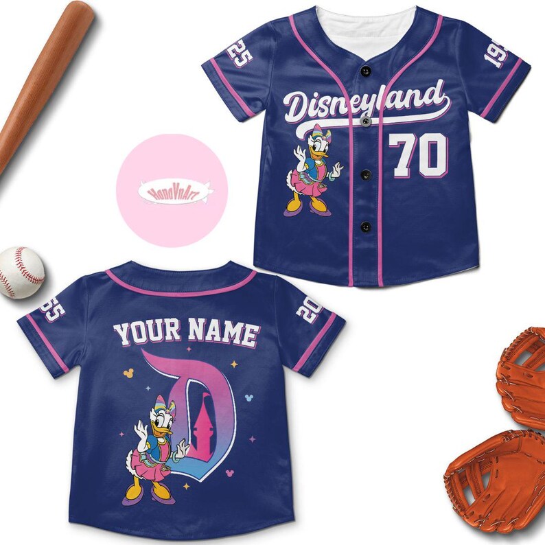 Personalized Disneyland 70th Anniversary Baseball Jersey, Mickey & Friends 70 Years of Magic ...
