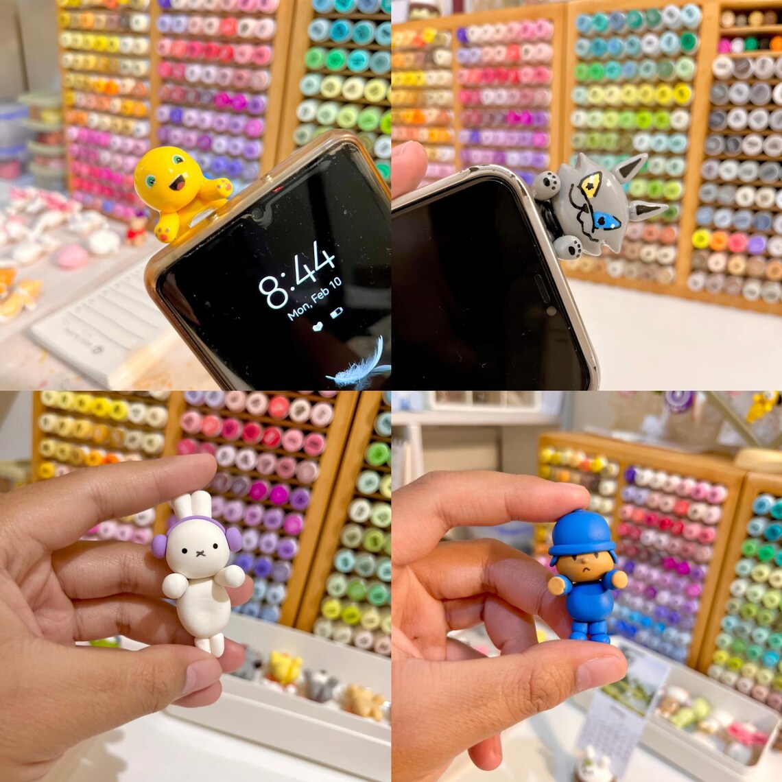 Custom Clay Phone Hipper – Cute Handmade Charm - Etsy