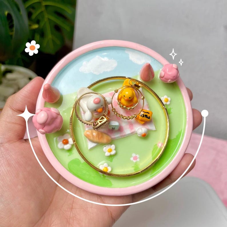 Handmade Trinket Dishes | Kawai Dishes Miniature | Cute Kawai ...