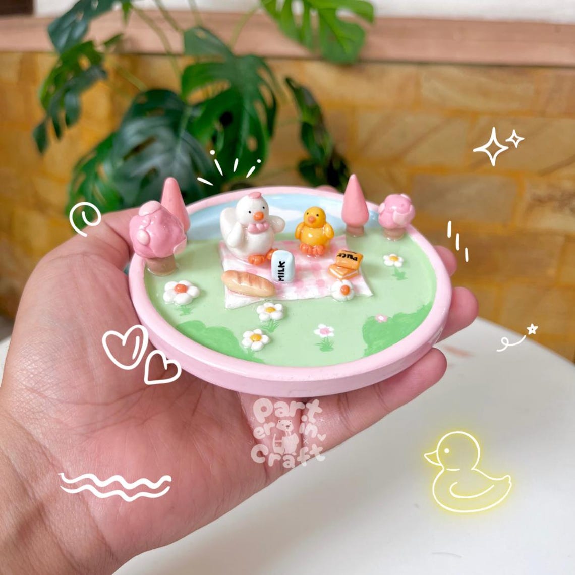 Handmade Trinket Dishes | Kawai Dishes Miniature | Cute Kawai ...